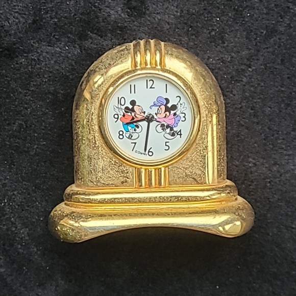 Disney | Accents | Mickey And Minnie Vintage Mini Mantle Clock | Poshmark